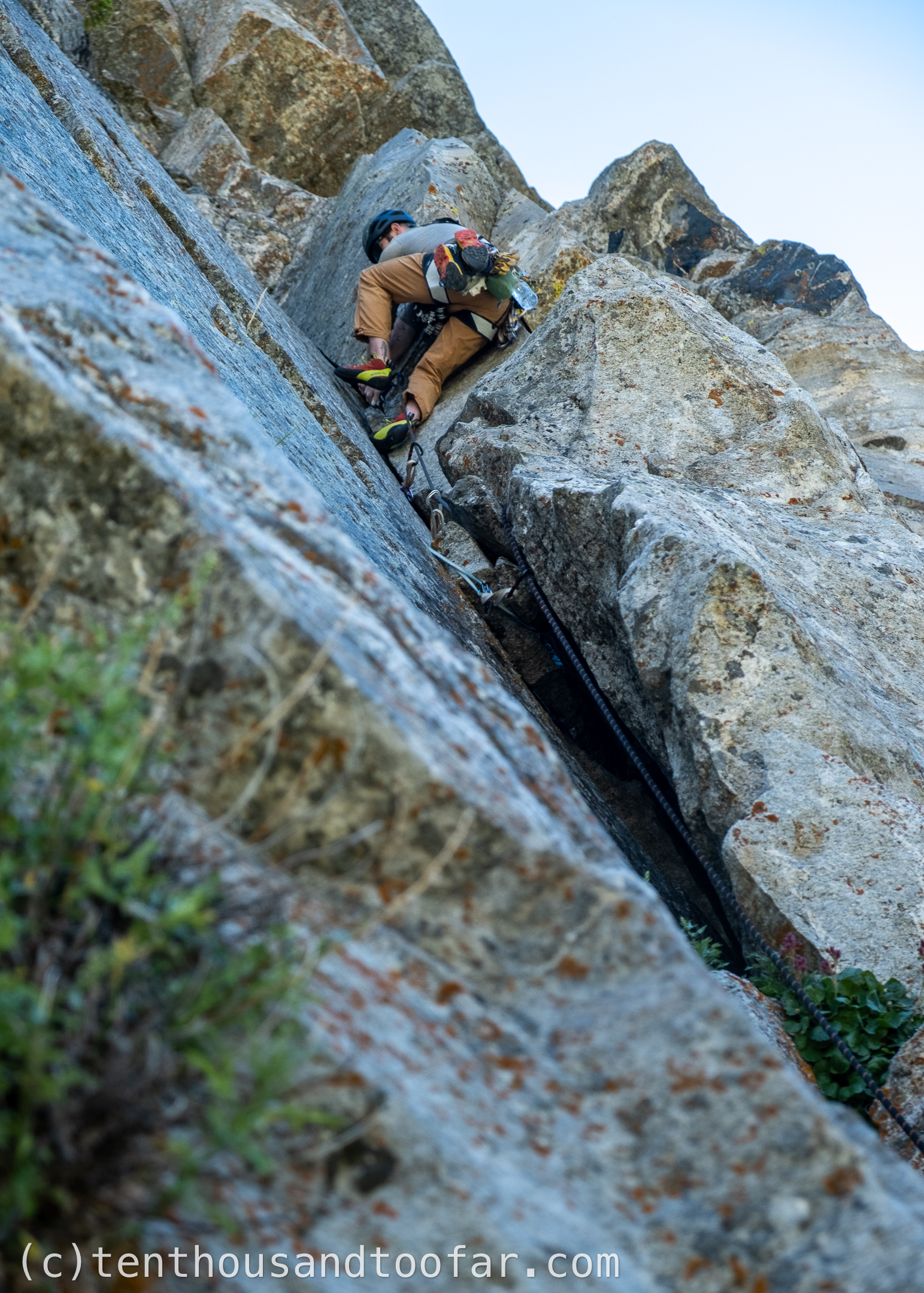 Contrived? – Vieux Guide (5.10b/c, II) – Storm Point – GTNP, WY (07.16. ...